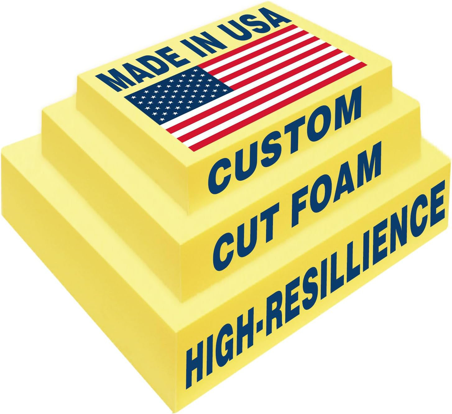 Symple Stuff [Only Foam] 3" Thickness Upholstery Cut-To-Size Foam For ...